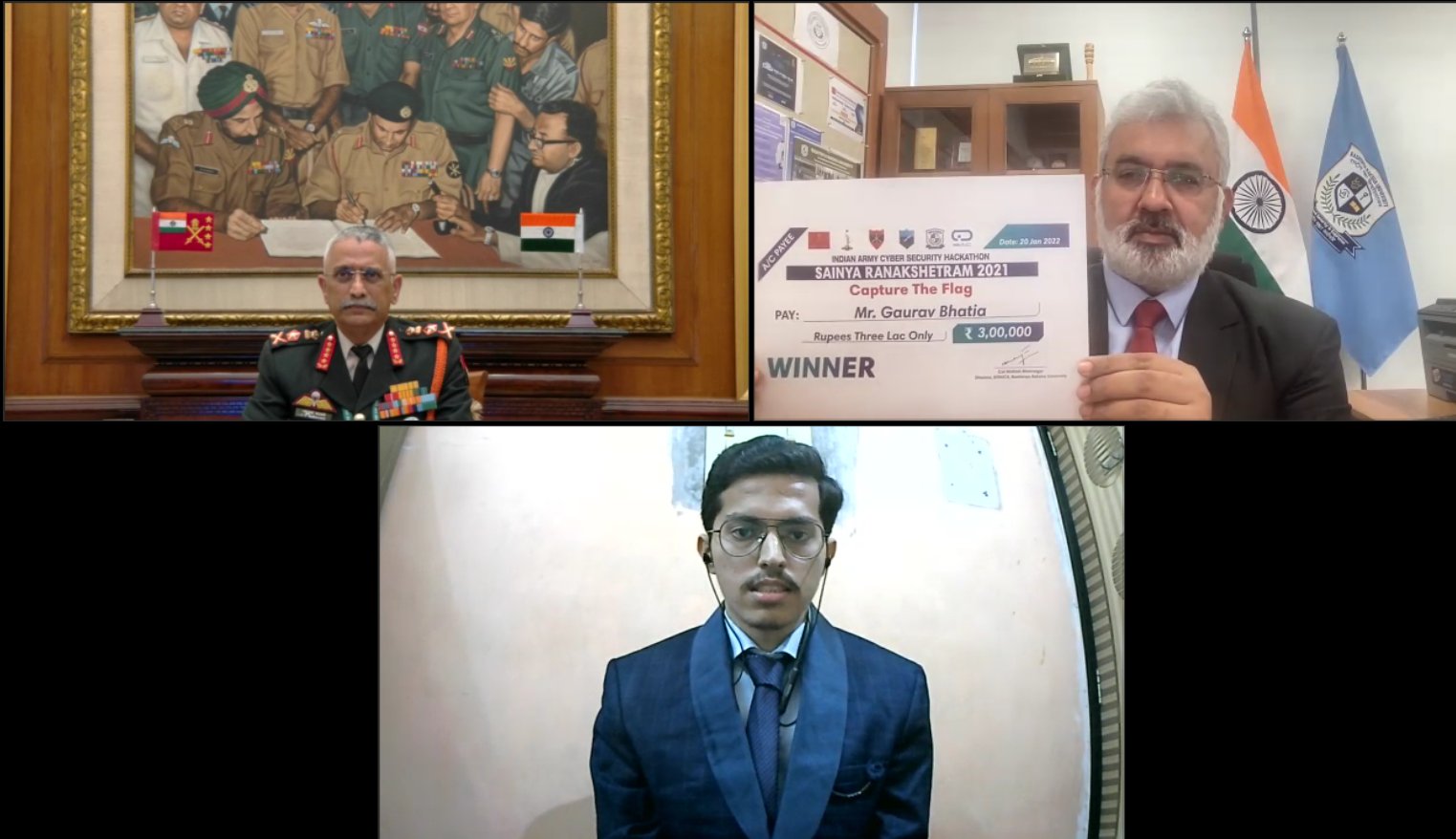 Mhow: Army’s first-ever Hackathon winners felicitated by CoAS