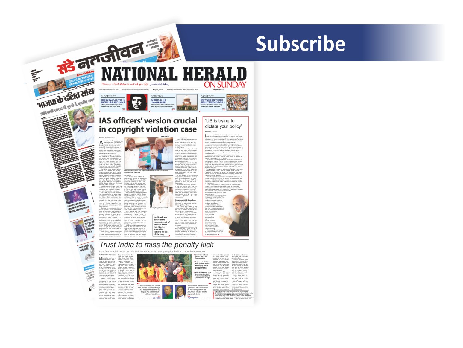 Subscribe Newspaper, National Herald on Sunday and Sunday Navjivan ...