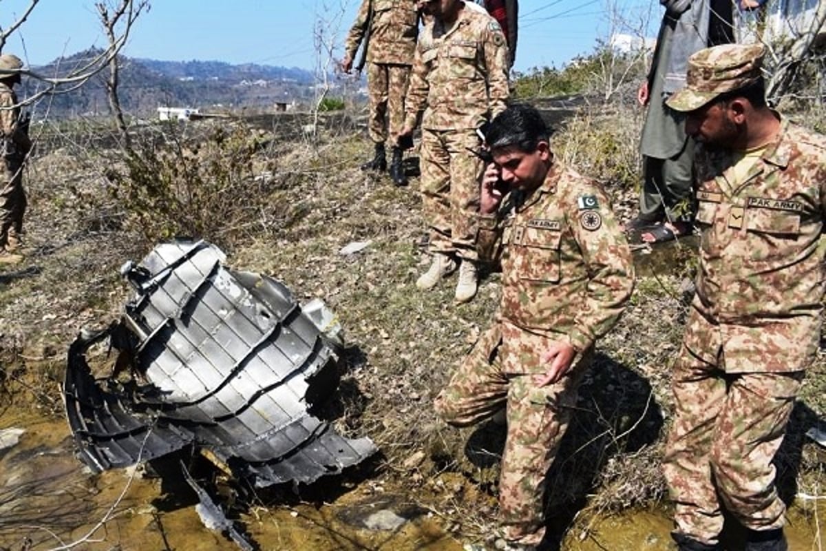Wreckage Of PAF’s F-16 Shot Down By Indian MiG 21 During Pakistan’s ...