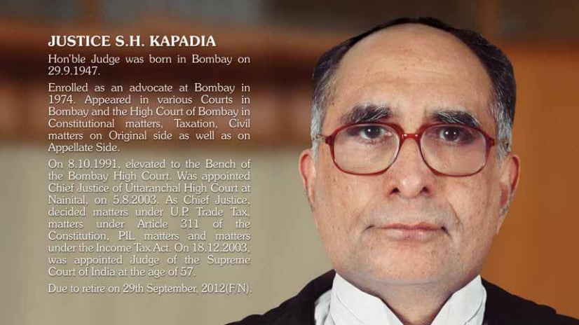 Obituary: The Illustrious Career of Late Chief Justice SH Kapadia - The ...
