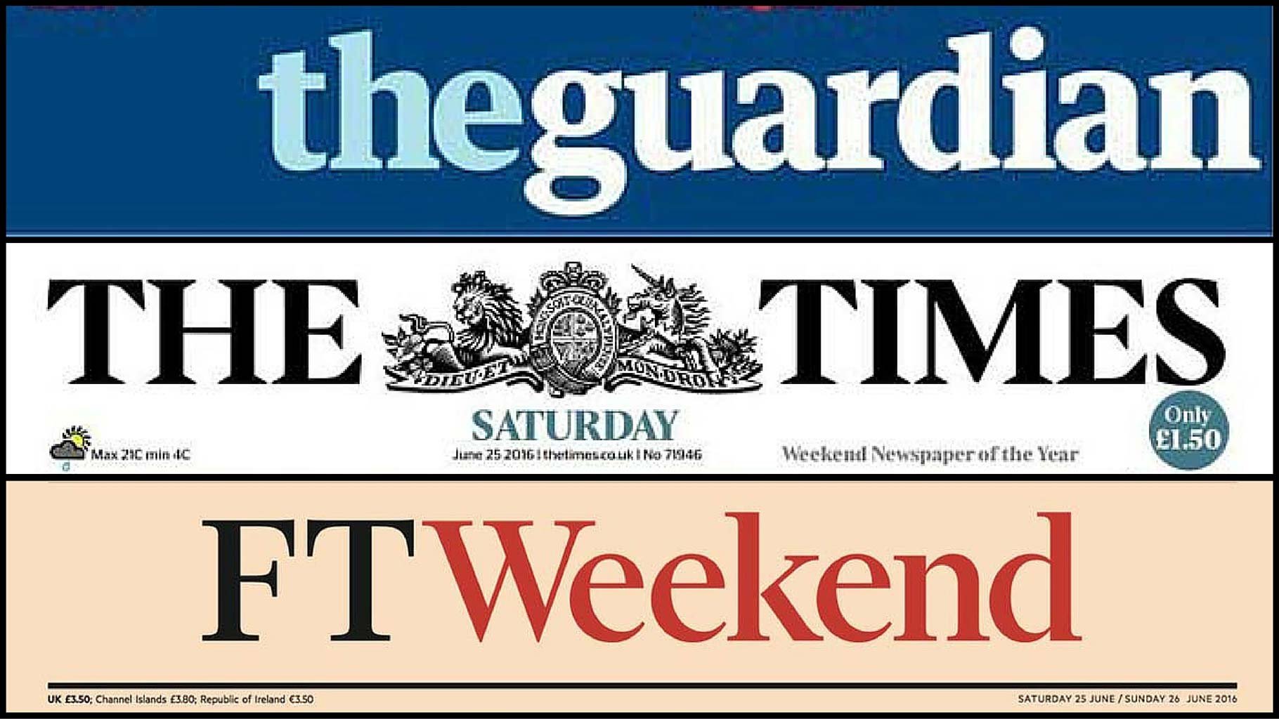 How Front Pages of UK Newspapers Looked The Morning After Brexit - The ...