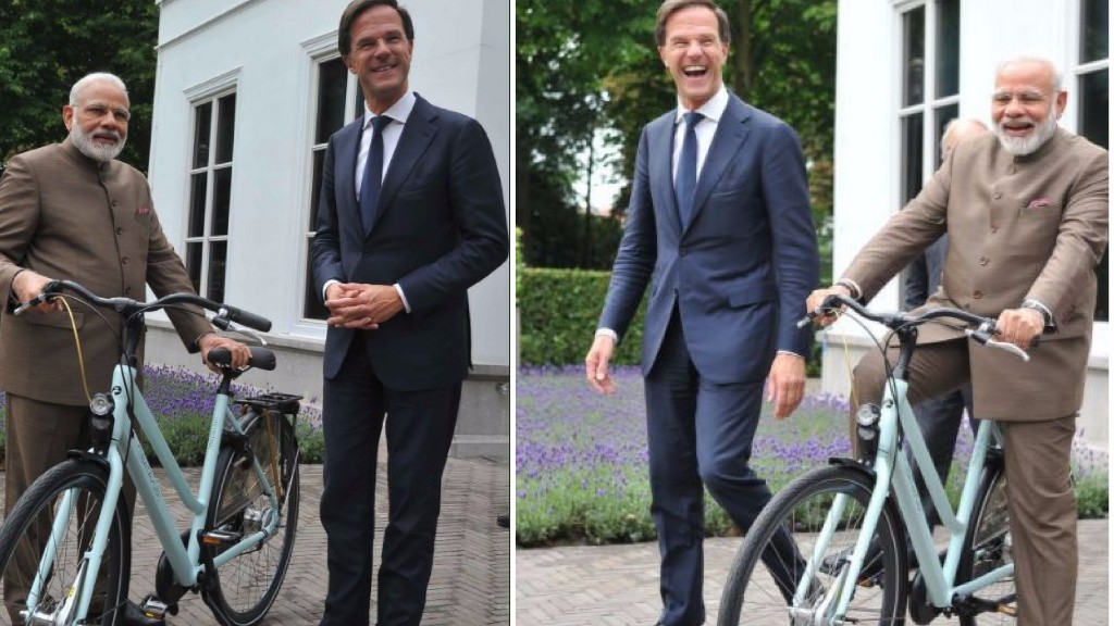 Dutch PM Gifts Modi a Bicycle During Netherlands Visit - The Quint