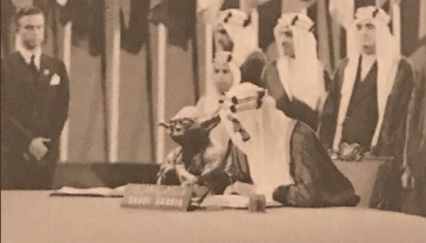 Yoda Signs UN Charter With Saudi King Faisal in School Textbook - The Quint
