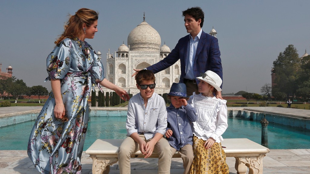 In Pics: Canadian PM Trudeau With His Family at Taj Mahal