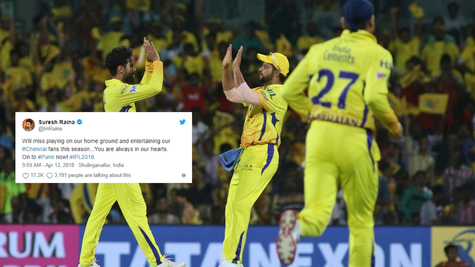 Raina, Jadeja, Harbhajan Say ‘Extremely Sad’ CSK’s Matches Moved - The ...