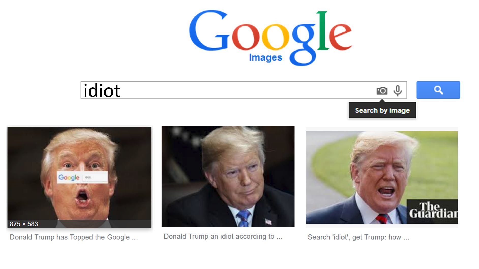 Google ‘Idiot’ and Trump Pics Show Up – Sundar Pichai Explains Why ...