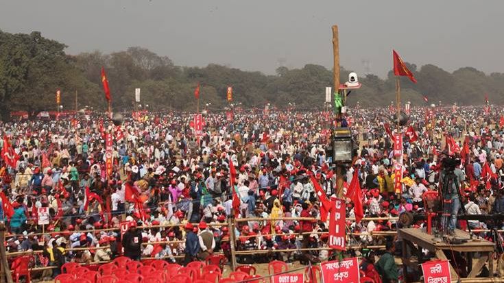 CPI(M)-Led Left Front Rally At Kolkata’s Brigade Parade Ground Counters ...