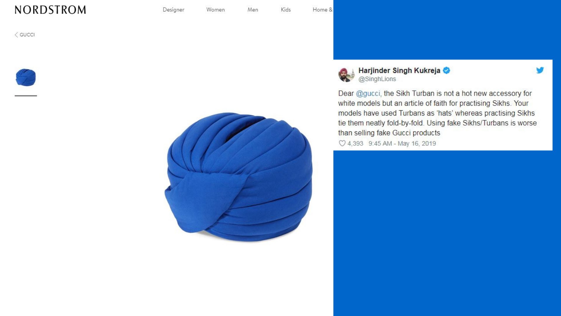 ‘Article of Faith’: Gucci Slammed for Selling $800 ‘Indy’ Turbans