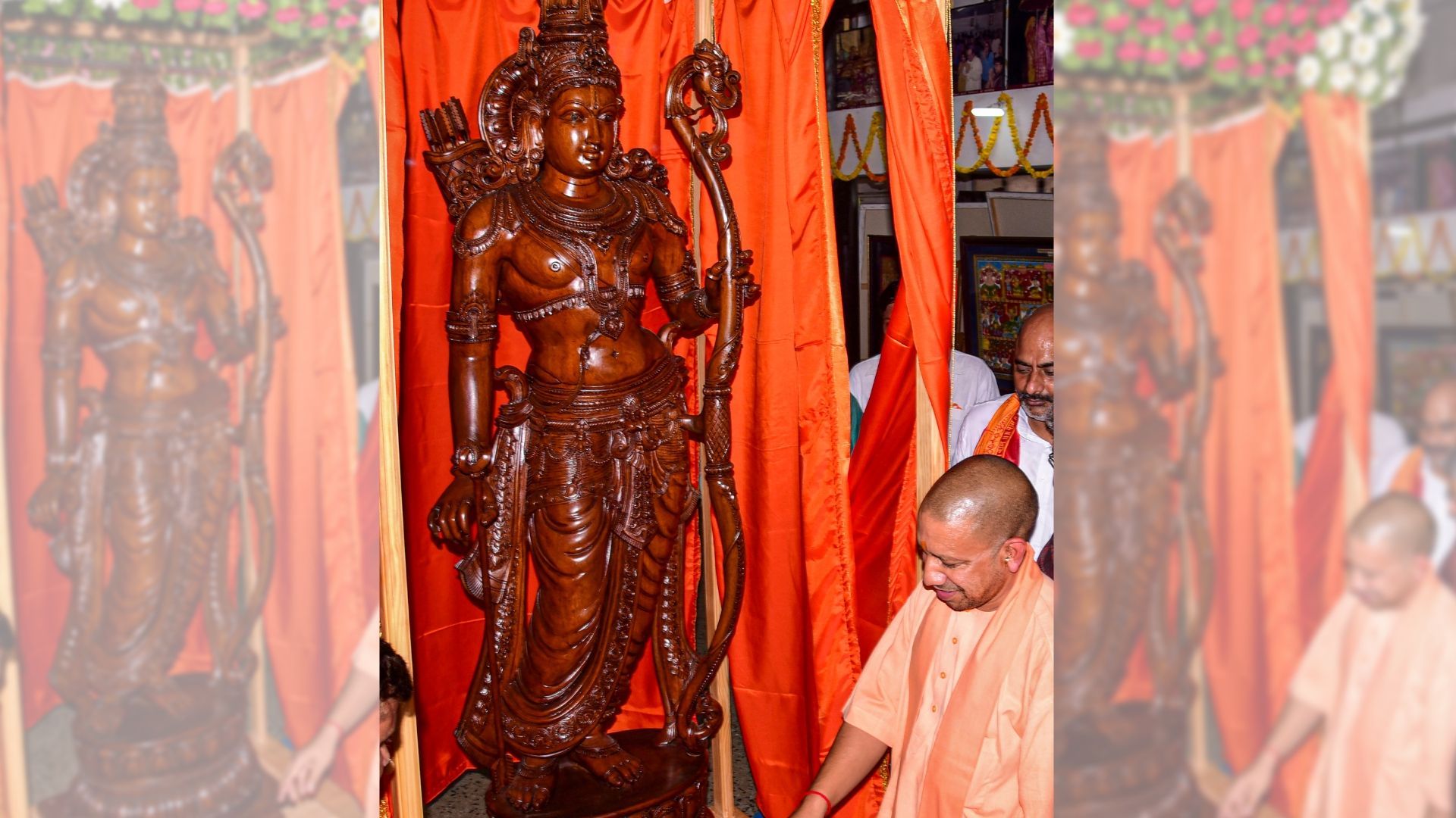 UP CM Yogi Adityanath Unveils Seven-Foot Lord Ram Statue in Ayodhya