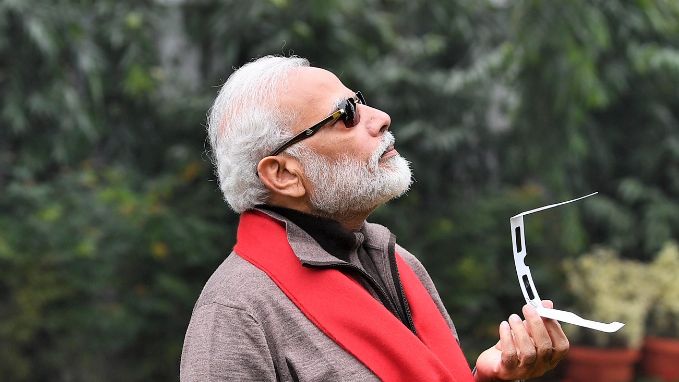 ‘Couldn’t See Sun Due to Cloud Cover’: PM Modi on Solar Eclipse